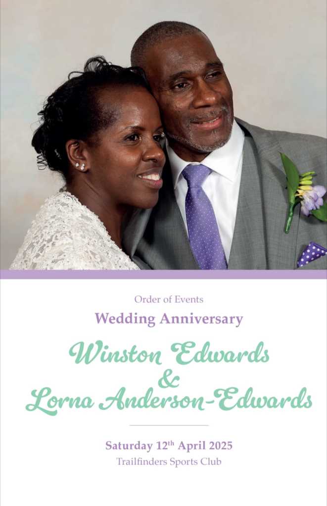 Wedding Anniversary Winston Edwards & Lorna Anderson-Edwards Video ...